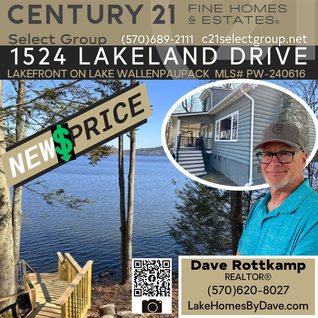 1524 Lakeland Drive: Updated LAKEFRONT Cabin on Lake Wallenpaupack