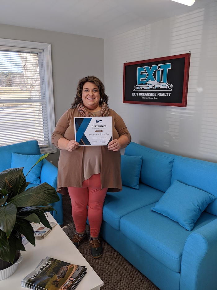 Stephanie Tremblay named Agent of the Month by EXIT Oceanside Realty